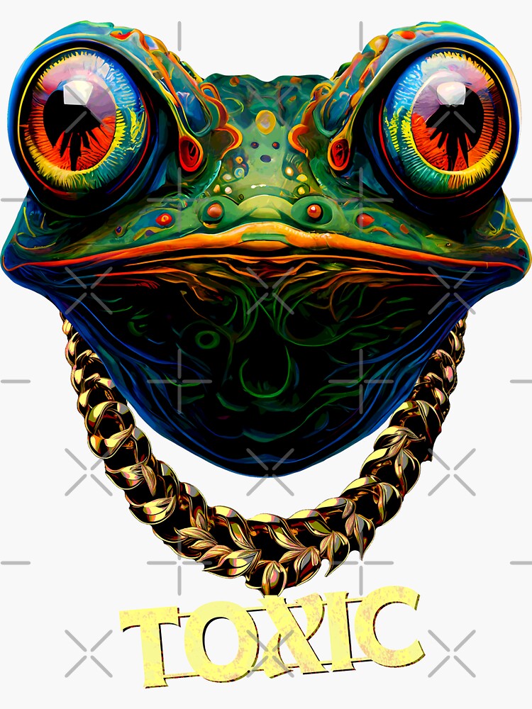 "Cute Toxic Frog" Sticker for Sale by Urbanksy | Redbubble
