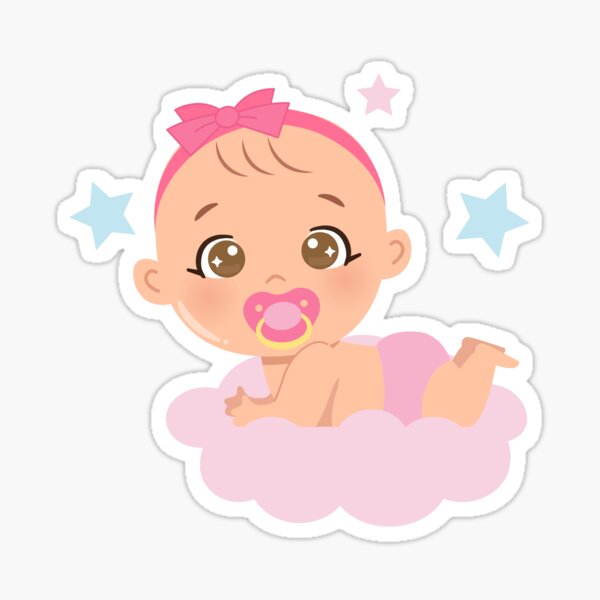 "Newborn Baby Girl" Sticker for Sale by lovymedia | Redbubble