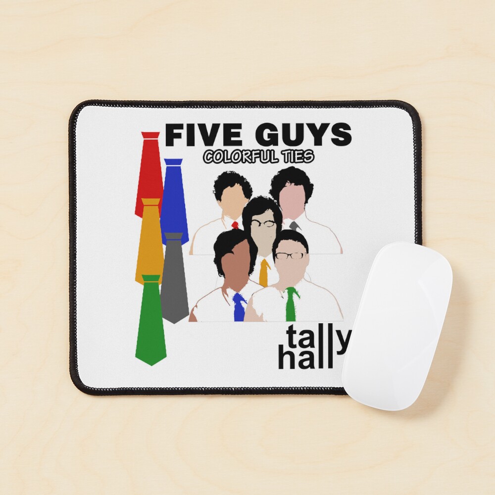 "Tally Hall - Five Guys Colorful Ties" Sticker for Sale by BigFlex ...