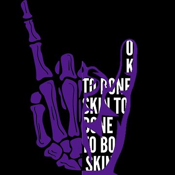 "SKIN TO BONE " Sticker for Sale by Xicasso | Redbubble
