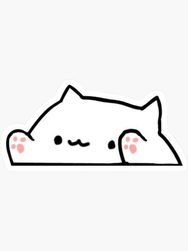 "Cute Cat Sticker" Sticker for Sale by viverradesigns | Redbubble