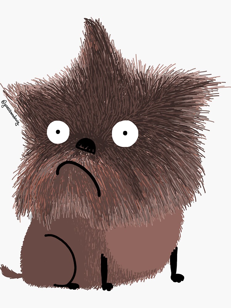 "Brussels Griffon Cartoon" Sticker for Sale by ImpressCraft | Redbubble