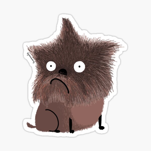 "Brussels Griffon Cartoon" Sticker for Sale by ImpressCraft | Redbubble