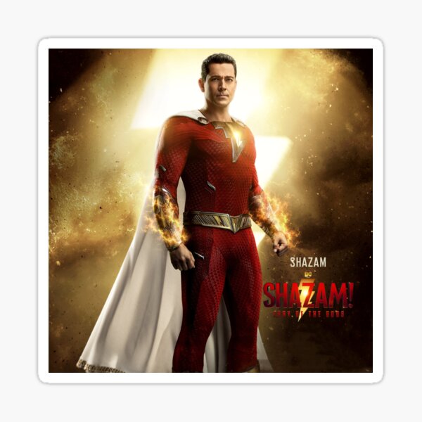 "Billy batson - shazam - Shazam movie (2023) poster " Sticker for Sale ...