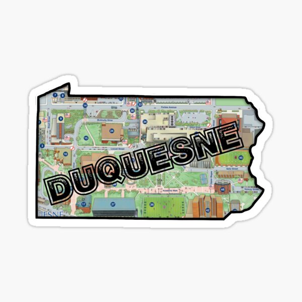 "Duquesne Campus Map" Sticker by Musicello | Redbubble