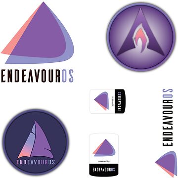 "Endeavour OS Linux Set " Sticker for Sale by Keycapkk | Redbubble