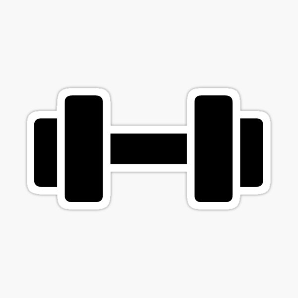 "Dumbbell " Sticker for Sale by Shikamarunm | Redbubble