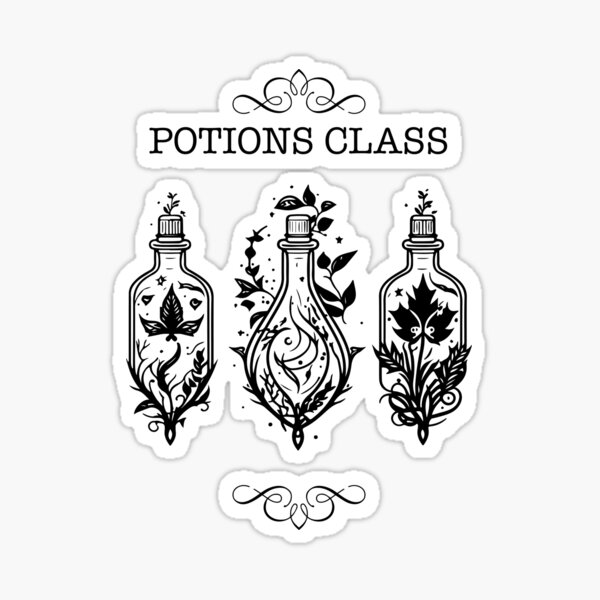 "potions class in black" Sticker for Sale by Tucreate | Redbubble