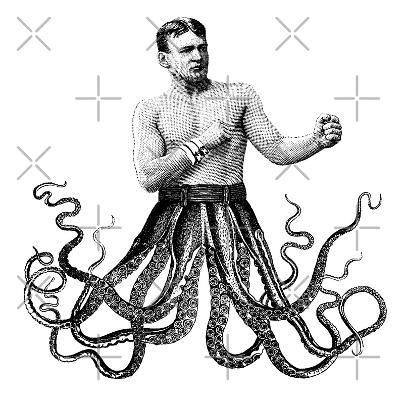 "Boxing octopus man" by monsterplanet | Redbubble