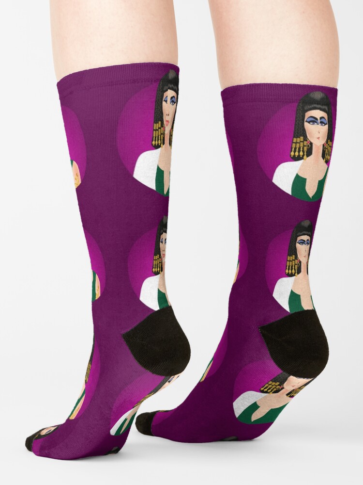 "Purple Cleopatra" Socks for Sale by AleMogolloArt | Redbubble