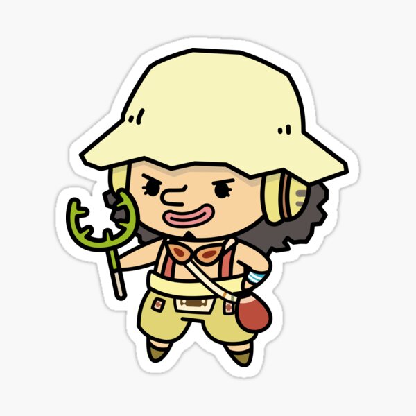 "Usopp chibi One Piece (post time-skip outfit)" Sticker for Sale by ...