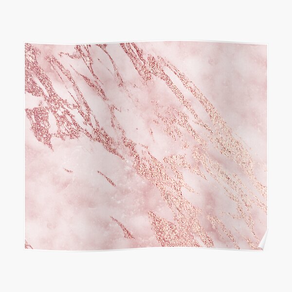 "Pink and rose gold marble" Poster by RoseAesthetic | Redbubble