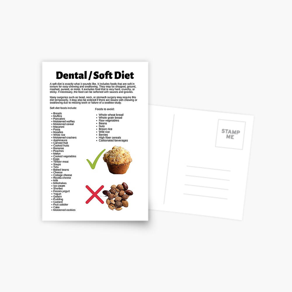 "Dental / Soft Diet Infographic" Poster for Sale by Caregiverology ...