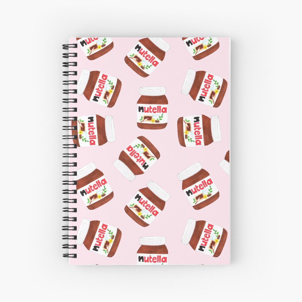 "Nutella Forever - Scatter - Pink" Spiral Notebook for Sale by ...