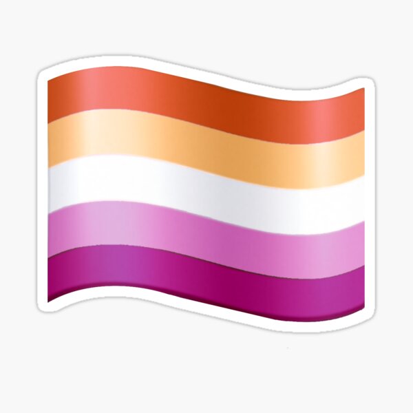 "Lesbian Flag Emoji" Sticker for Sale by theybian | Redbubble