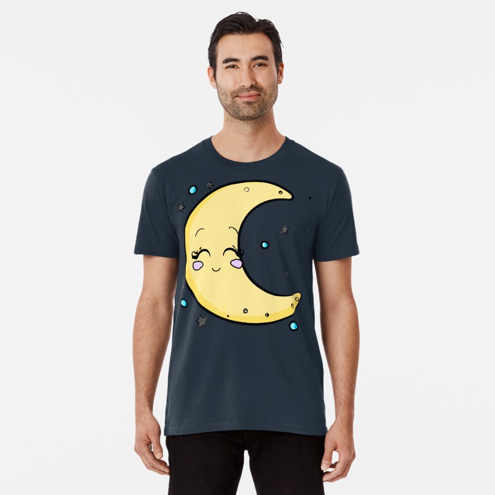 "Cute Moon Face" Sticker for Sale by Handstand365 | Redbubble