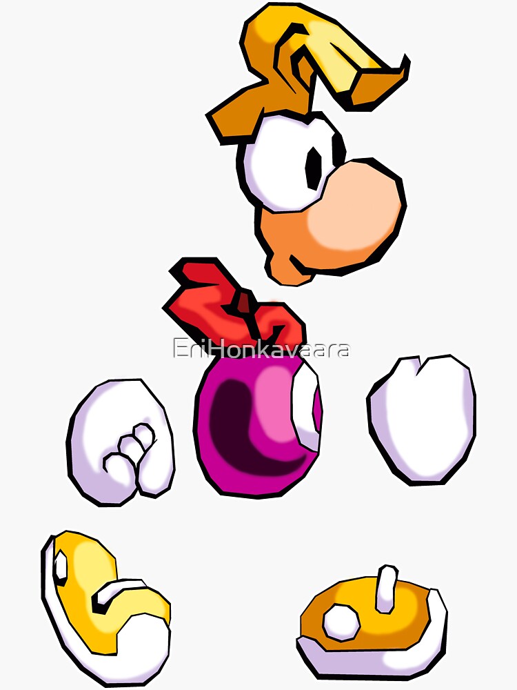 "Back to 1995's Rayman!" Sticker by EriHonkavaara | Redbubble