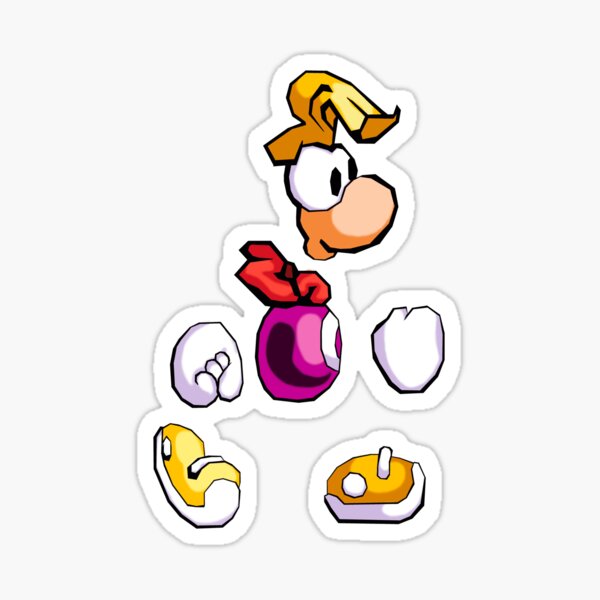 "Back to 1995's Rayman!" Sticker by EriHonkavaara | Redbubble