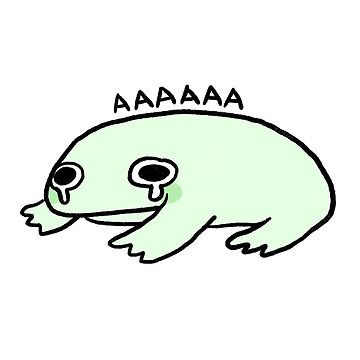 "AAAAAA | Cute Crying and Screaming Green Frog, Classic Green Frog ...