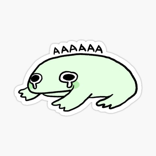 "AAAAAA | Cute Crying and Screaming Green Frog, Classic Green Frog ...