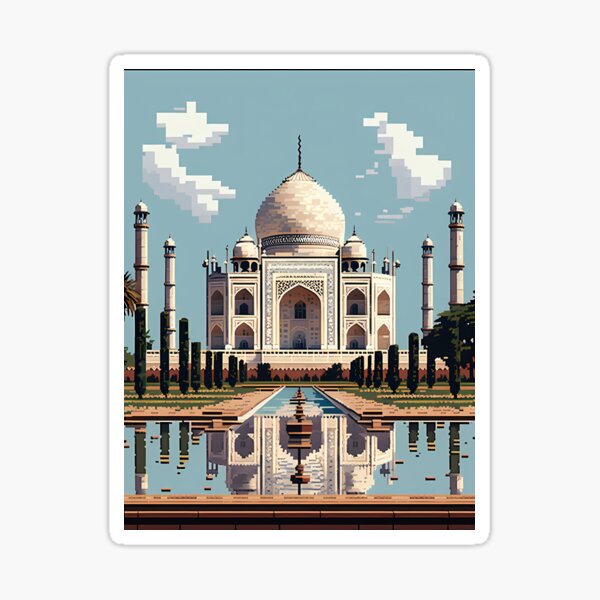 "Pixel Art World Tour - Taj Mahal" Sticker for Sale by DaydreamDepot ...