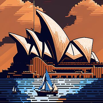 "Pixel Art World Tour - Sydney Opera House" Sticker for Sale by ...