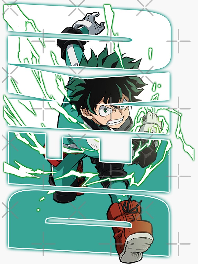 "Midoriya One For All Deku" Sticker for Sale by HGanimeboy | Redbubble
