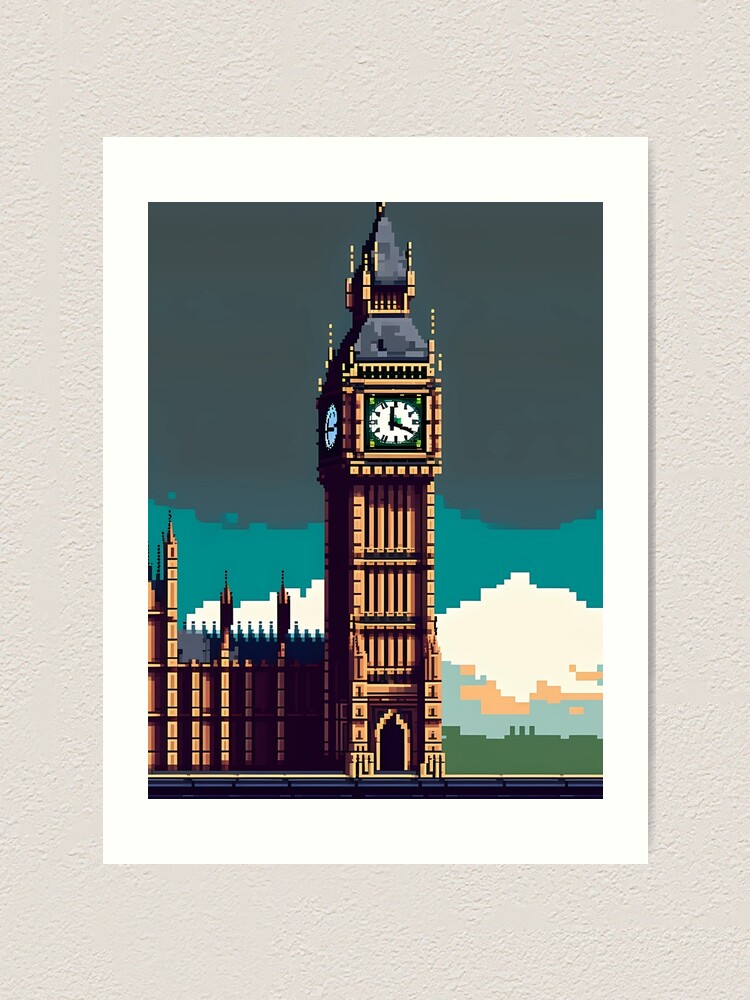 "Pixel Art World Tour - Big Ben" Art Print for Sale by DaydreamDepot ...