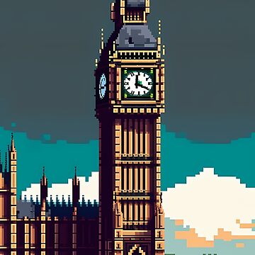 "Pixel Art World Tour - Big Ben" Art Print for Sale by DaydreamDepot ...