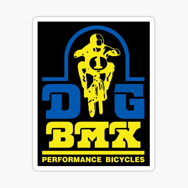 "DG BMX Performance Bicycles Blue Yellow" Sticker for Sale by ...