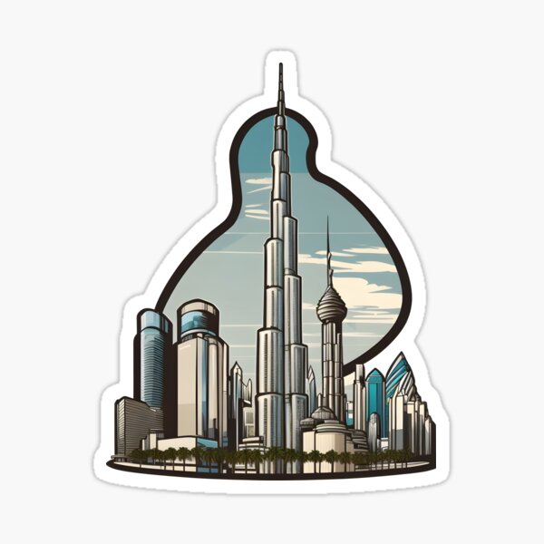 "Burj Khalifa" Sticker for Sale by OnikDes | Redbubble