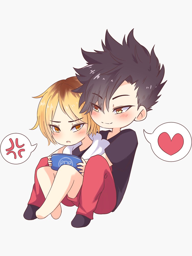"Kuroo x Kenma chibis" Sticker by ImpulsiveToby | Redbubble