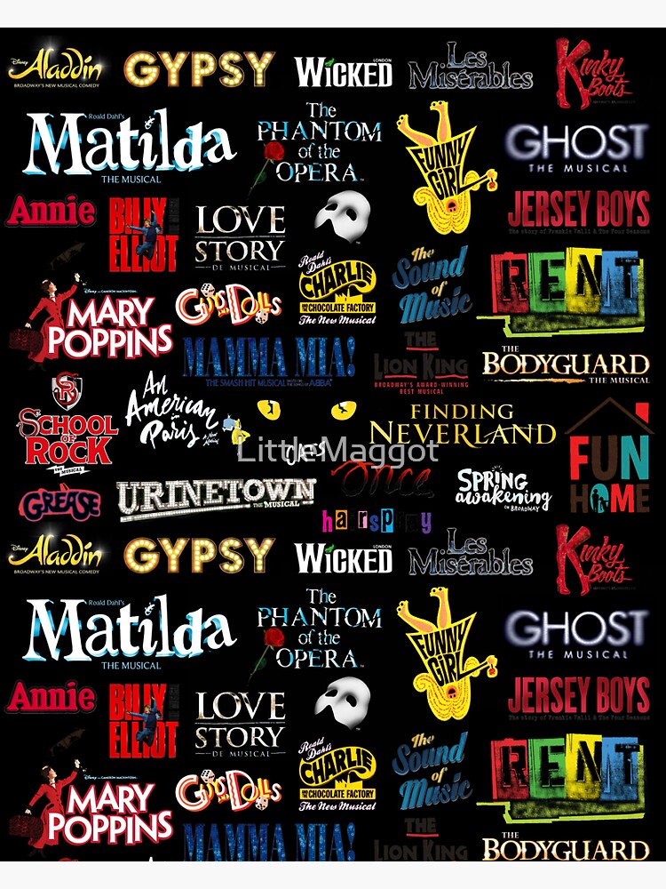 "Musical Theatre Logo Fan collection" Sticker for Sale by LittleMaggot ...