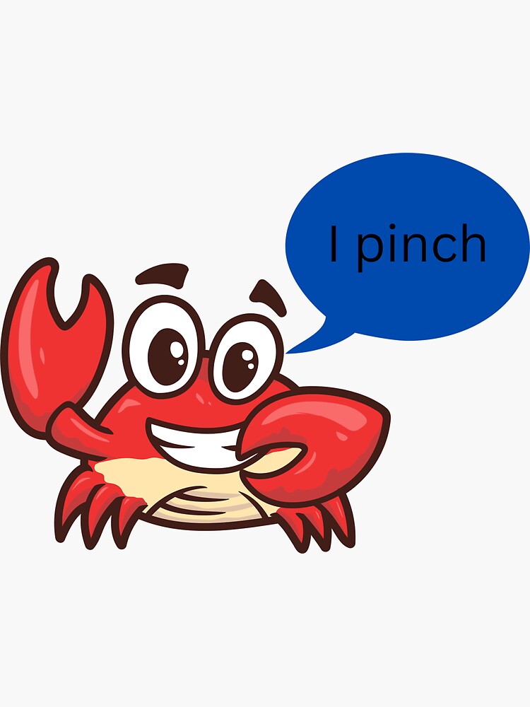 "Pinching crab" Sticker for Sale by Dragonheart401 | Redbubble