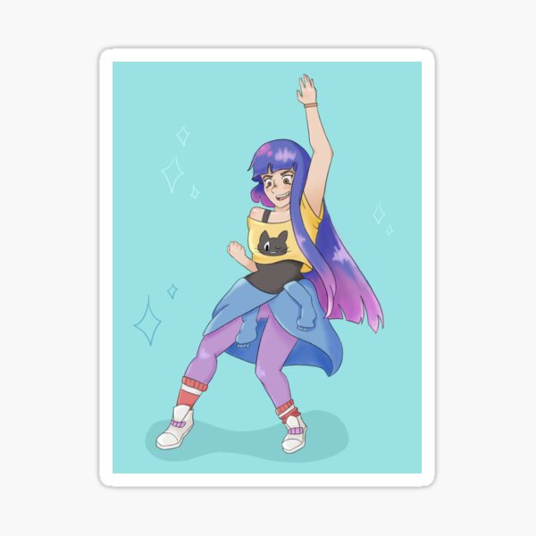 Dancing Miko Glitch Techs Sticker For Sale By Mahou Shoujo Redbubble