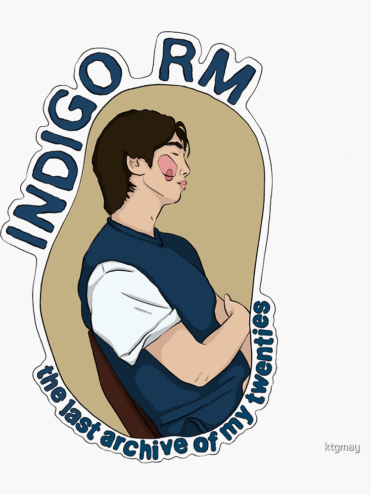 "indigo rm!" Sticker for Sale by ktgmay | Redbubble