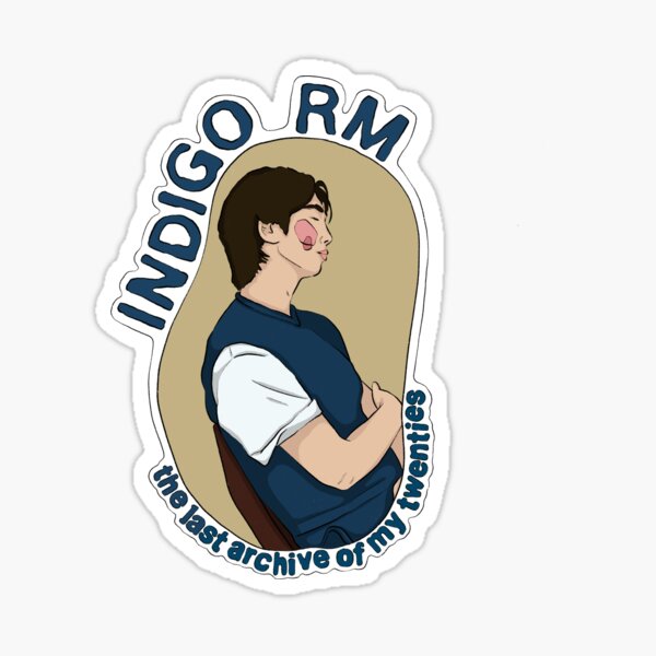 "indigo rm!" Sticker for Sale by ktgmay | Redbubble