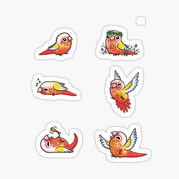 "Suncheek Green-Cheeked Conure" Sticker for Sale by NoodleSoupotDay ...