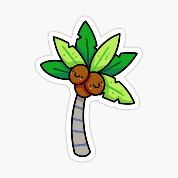 "Kawaii Coconut Tree" Sticker for Sale by kawaiilife | Redbubble