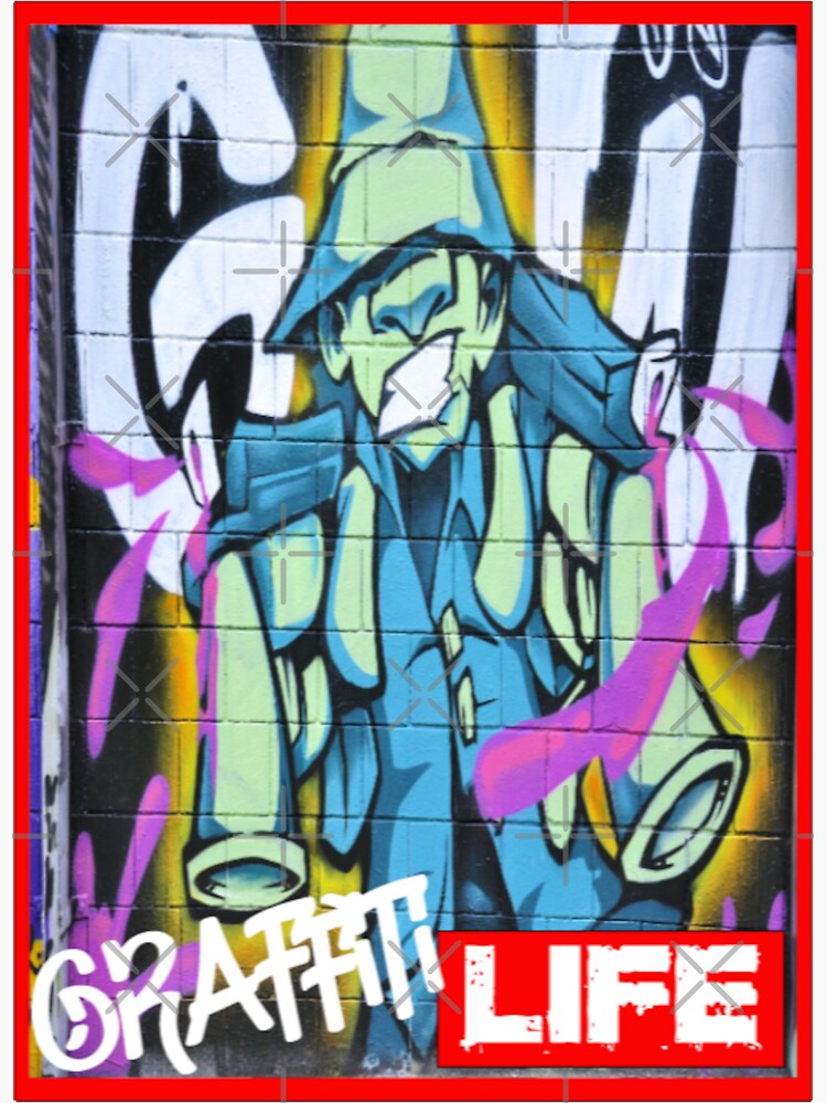 "GRAFFITI LIFE" Sticker for Sale by JASCKSHIRTS | Redbubble