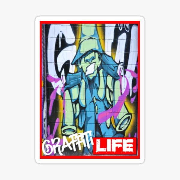 "GRAFFITI LIFE" Sticker for Sale by JASCKSHIRTS | Redbubble