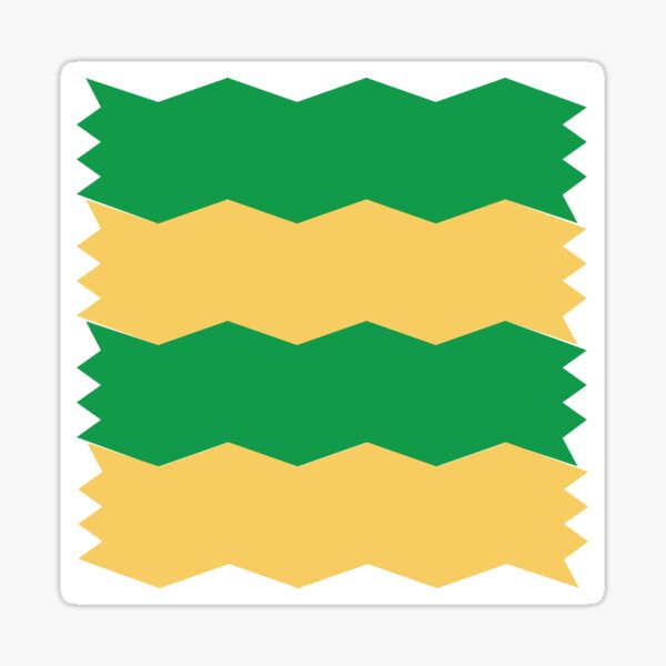 "Emerald & Gold Chevrons" Sticker for Sale by PSCSCo | Redbubble