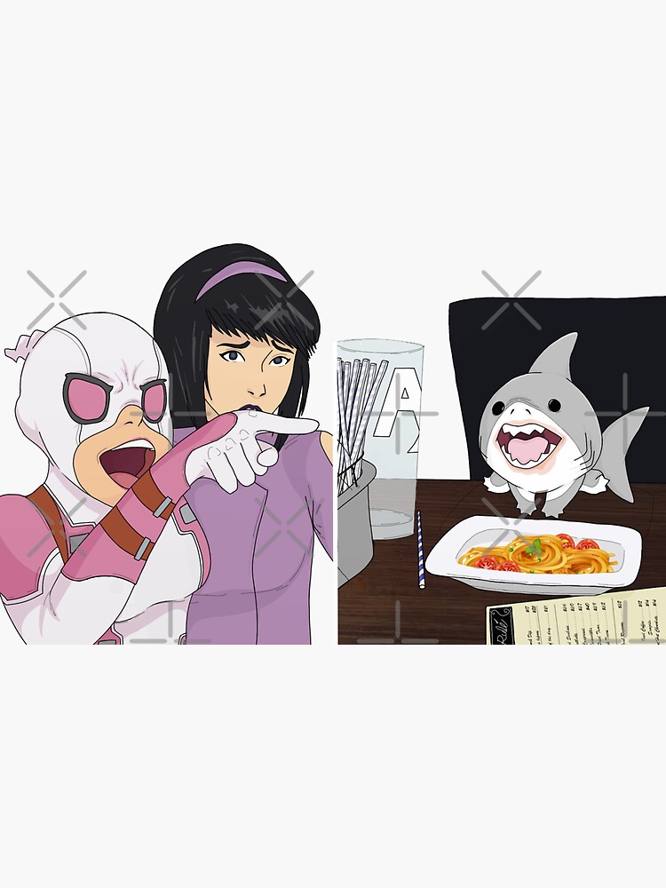 "Gwenpool Meme: Featuring Kate and Jeff!" Sticker for Sale by Roshlyn ...