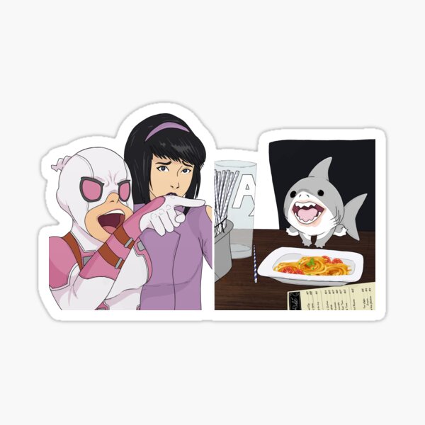 "Gwenpool Meme: Featuring Kate and Jeff!" Sticker for Sale by Roshlyn ...