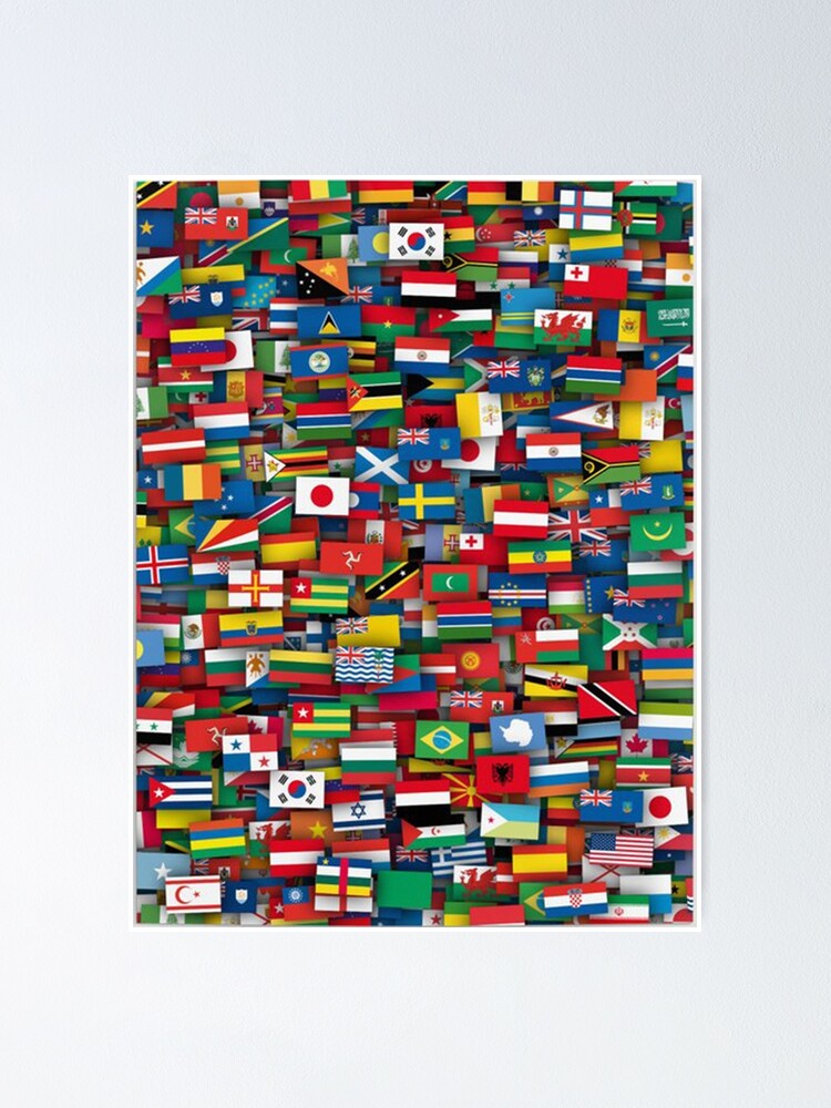 "Flags of all countries of the world" Poster for Sale by josephdunni ...