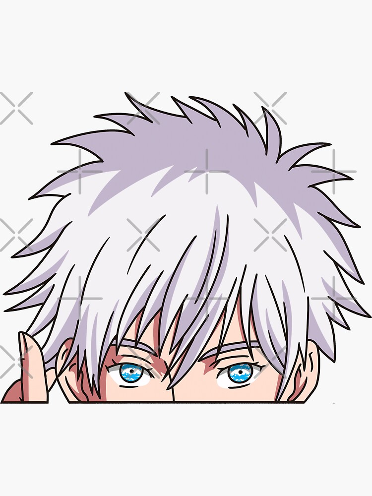 "Jujutsu K Gojo Satoru Peeker" Sticker for Sale by Diyanggostyle ...