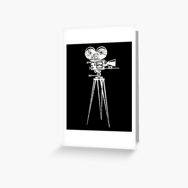 "Retro Camera Cameraman Filmmaker Movie Director" Greeting Card for ...