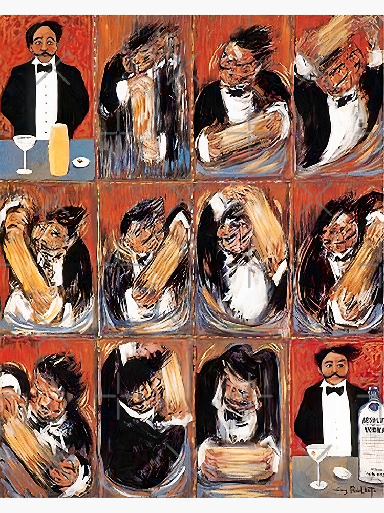 GUY BUFFET MARTINI Premium Matte Vertical Poster