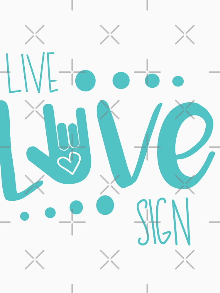 "Live, Love, Sign Language Blue" Pullover Hoodie for Sale by CallieCal ...