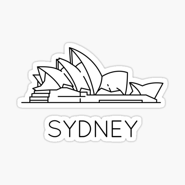 "Sydney" Sticker for Sale by bubbliciousart | Redbubble